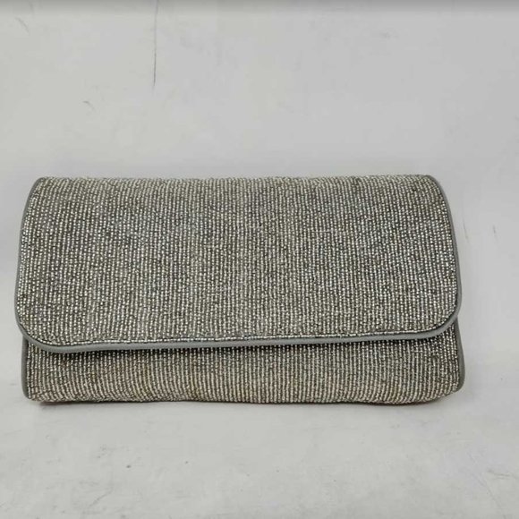 J. Crew | Bags | J Crew Silver Florence Convertible Clutch Purse With ...